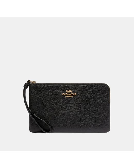 COACH Large Corner Zip in Black | Lyst UK