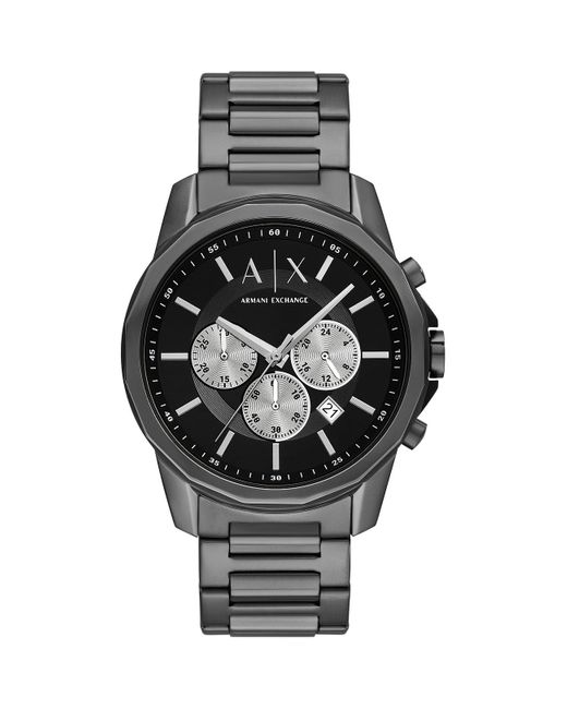 ARMANI EXCHANGE Chronograph Banks Stainless Steel Wristwatch in Grey ...