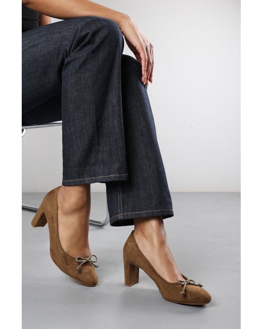 Wheres That From Wheres Primrose Wide Fit Suede Block Heel Court