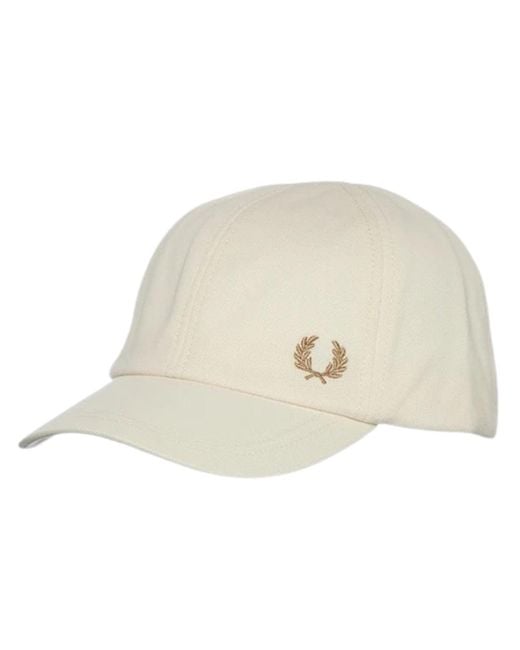 Fred Perry Classic Logo Cap Cotton in Natural for Men | Lyst UK