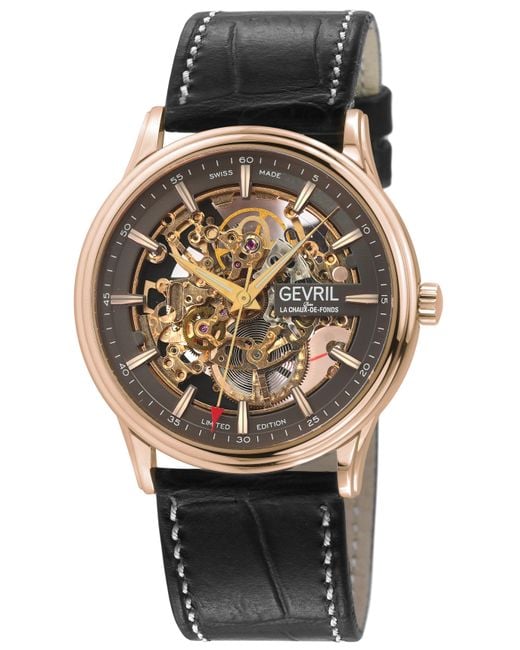 Gevril 321.74.72 Five Points Skeleton Swiss Made Automatic, Slim Eta 2892 in Blue for Men | Lyst UK