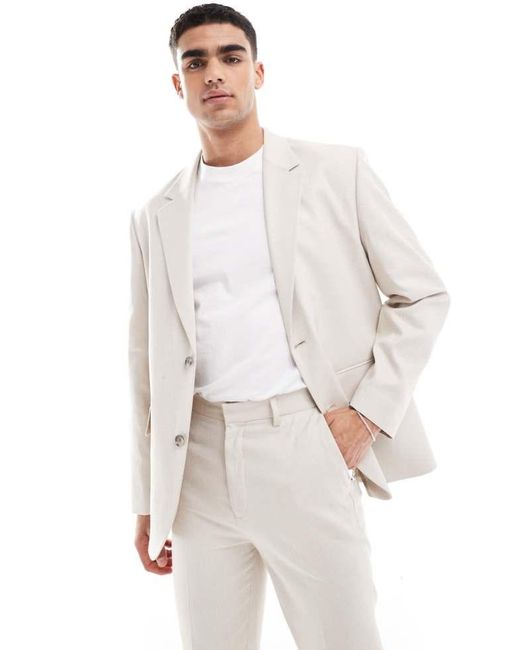 ASOS Relaxed Throw On Suit Jacket in White for Men | Lyst UK