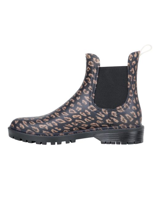 Mountain Warehouse Ladies Lynx Leopard Print Wellington Boots in Black ...