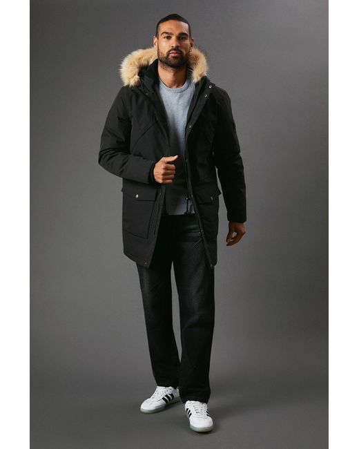 MAINE Four Pocket Hooded Parka in Black for Men | Lyst UK