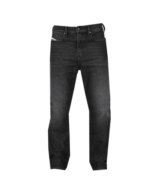 DIESEL D-Viker Washed Denim Jeans in Black for Men | Lyst UK