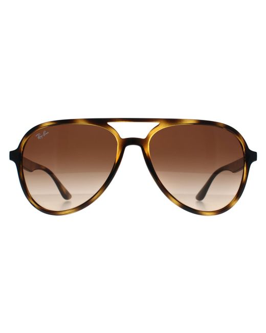 Ray-Ban Aviator Polished Havana Gradient Rb4376 in Brown | Lyst UK