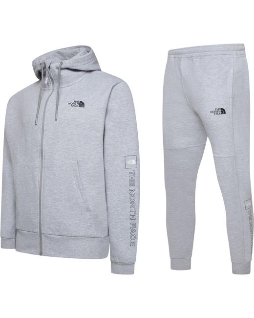 The North Face M Outline Logo Box Tracksuit Set Cotton in White for Men ...