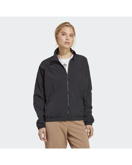adidas Originals Premium Essentials Nylon Track Jacket in Black | Lyst UK
