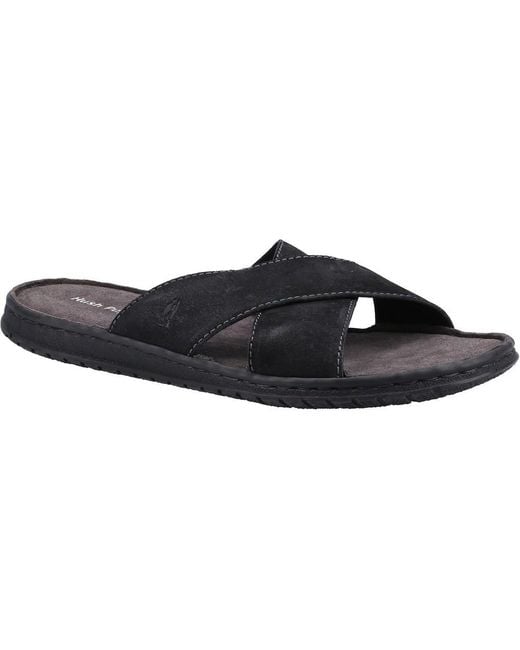 Hush Puppies Nile Crossover Leather Sandals in Black for Men | Lyst UK