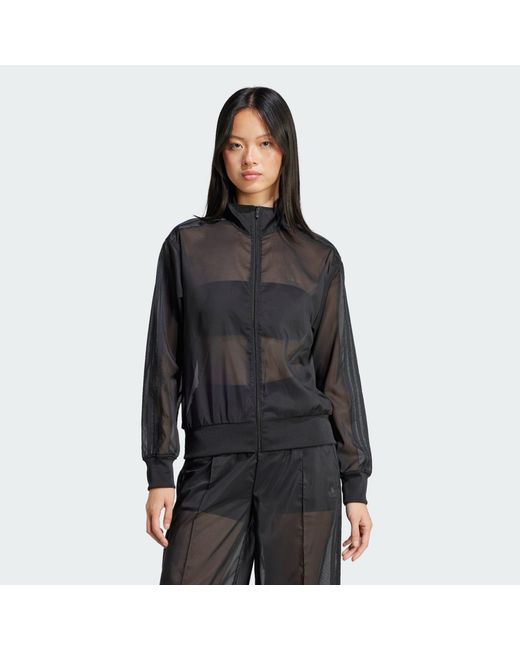 adidas Originals Adicolor Sheer Track Top in Black | Lyst UK