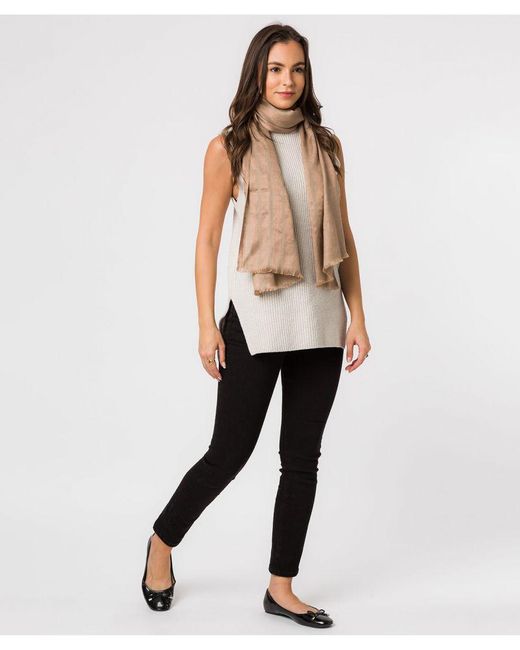 Pure Luxuries 'Moon' Cashmere & Merino Wool Pashmina in Natural | Lyst UK
