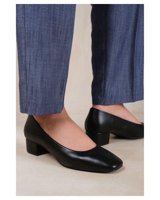 Where's That From Wheres 'Seattle' Low Block Heel With Square Toe in ...