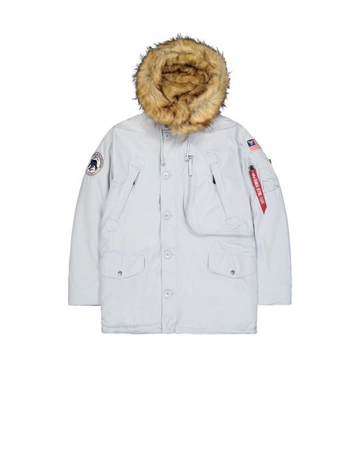 Alpha Industries Polar Winter Jacket in White for Men | Lyst UK