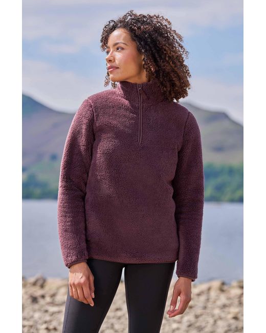 Mountain Warehouse Teddy Fleece Sweater With Half Zip Warm Cosy ...
