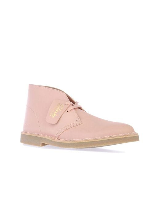 Clarks Desert Boot 2 Leather Boots in Pink | Lyst UK