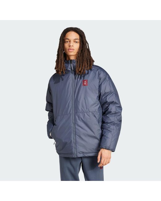 adidas Originals Manchester United Seasonal Down Jacket in Blue for Men ...