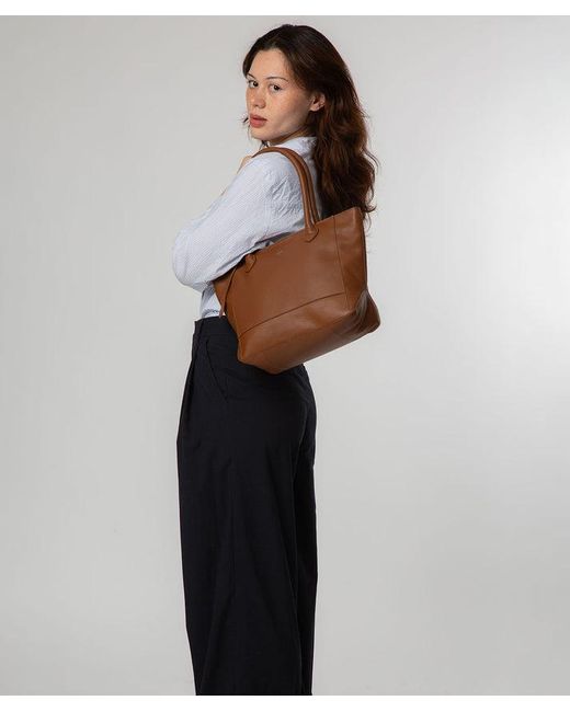 NiNa Amora 'Margarida' Leather Tote Bag in Blue | Lyst UK