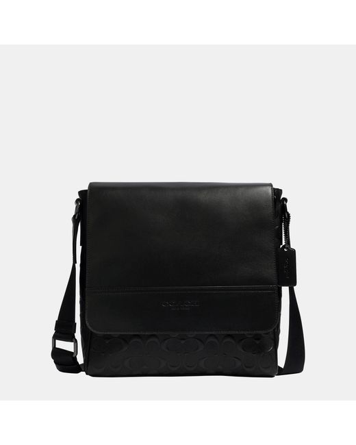 COACH Houston Map Bag in Black for Men | Lyst UK