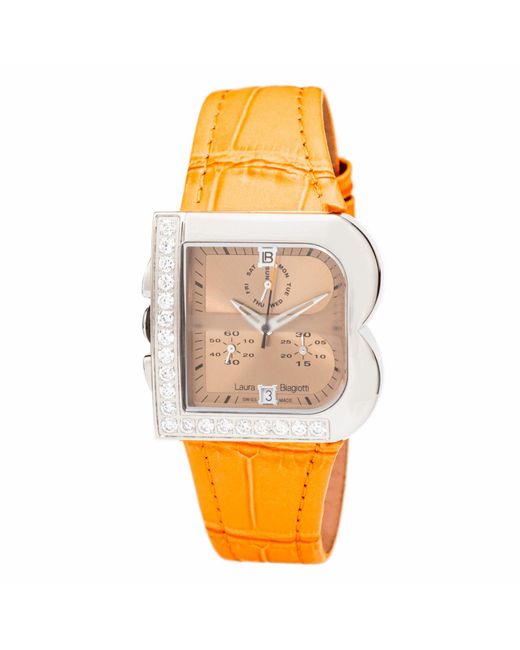 Laura Biagiotti Ladies Watch Quartz Steel in Orange | Lyst UK