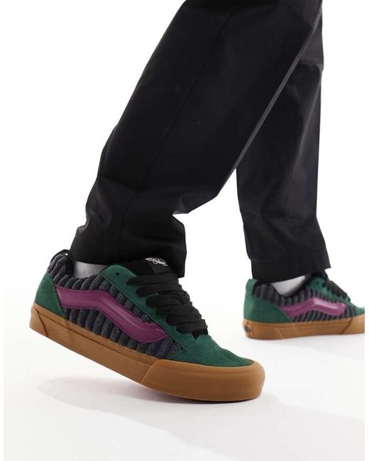 Vans Corduroy Multi Coloured Knu Skool Chunky Trainer With Gum Sole in ...