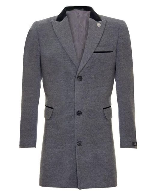 TruClothing 3/4 Long Crombie Overcoat Jacket Herringbone Tweed Coat ...