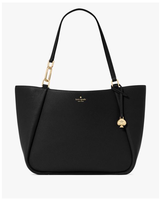 Kate Spade Kayla Pebbled Leather Large Tote in Black | Lyst UK