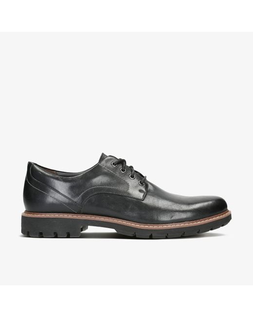 Clarks Batcombe Hall Leather Shoes in Black for Men | Lyst UK