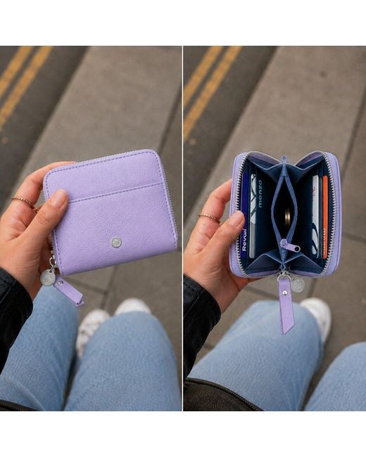 Woodland Leathers Small Rfid Zip Around Purse, Card Coin Wallet in ...