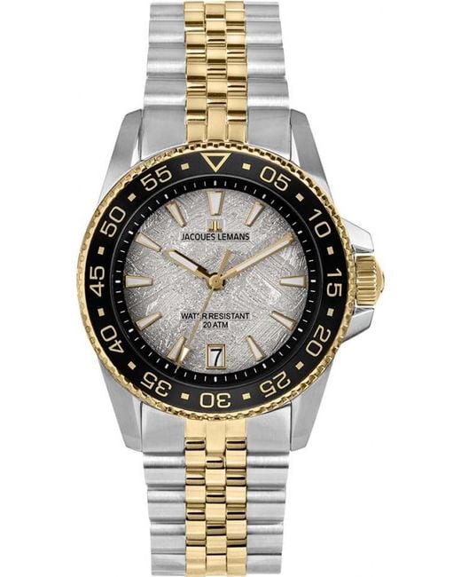 Jacques Lemans 1-2205S Liverpool Diver Watch in Grey for Men | Lyst UK