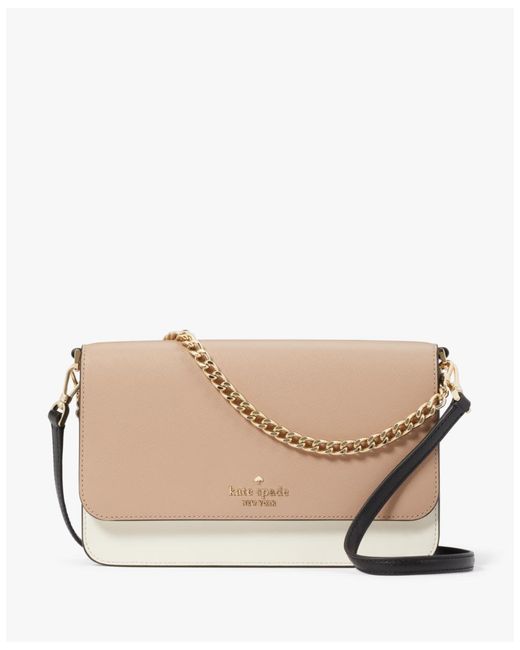 Kate Spade Madison Colorblock Saffiano Leather Willow Medium Flap Convertible Crossbody in ...