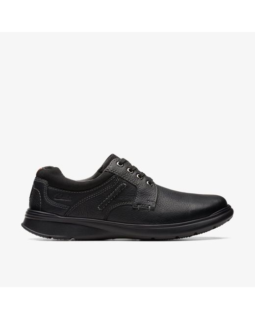 Clarks Cotrell Plain Oily Lea Shoes in Black for Men | Lyst UK