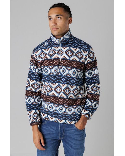Nordam Quarter Zip Funnel Neck Polar Fleece in Blue for Men | Lyst UK