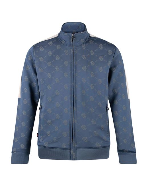 Luke 1977 Ronaldo Overprint Zip Funnel Neck Sweat in Blue for Men | Lyst UK
