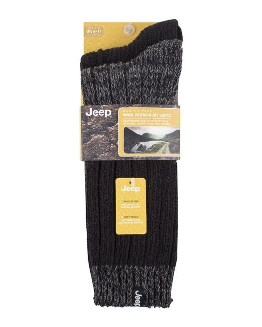 Jeep Wool Hiking Socks in Black for Men | Lyst UK