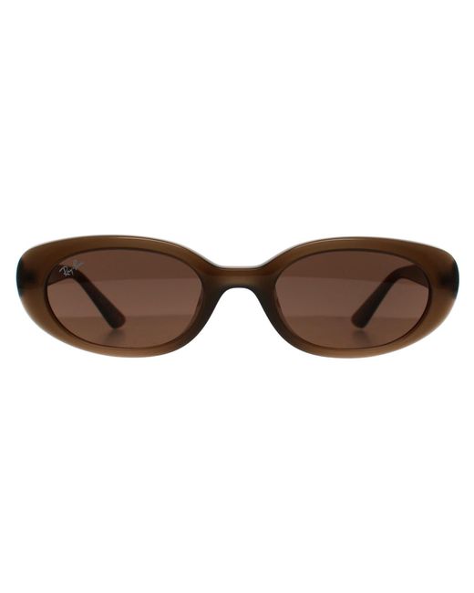 Ray-Ban Oval Matte Opal Dark Rb4441D Bio Based in Brown | Lyst UK
