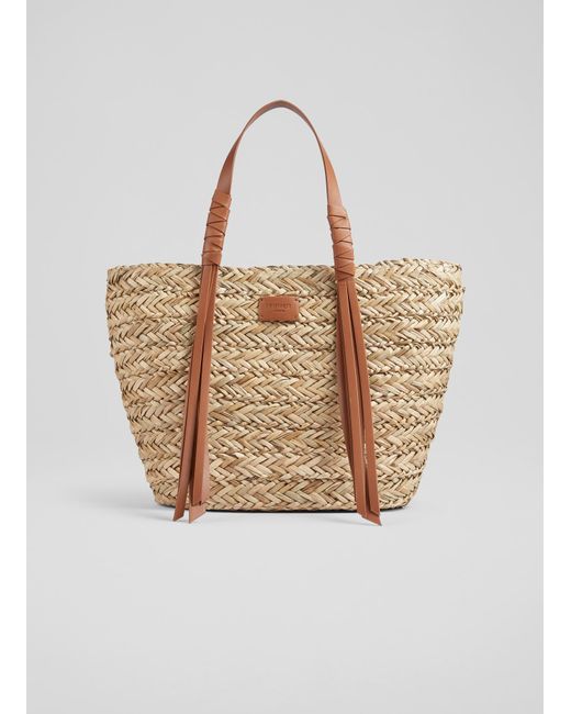 LK Bennett Violetta Tote, Leather in Natural | Lyst UK