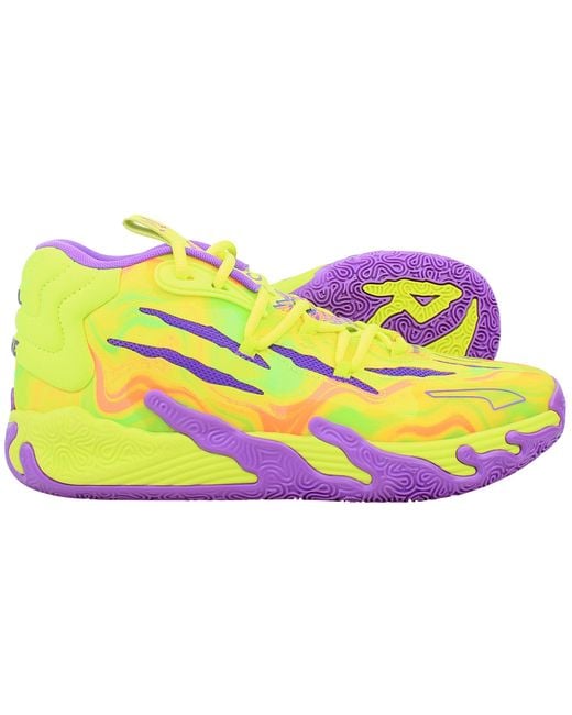 PUMA Mb.03 "Spark" Multicoloured Basketball Shoes in Purple for Men ...
