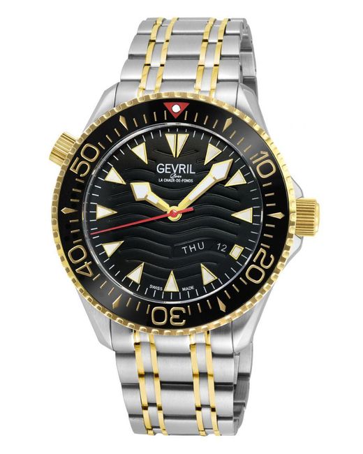 Gevril Hudson Yards Swiss Automatic Dial Watch in Metallic for Men ...