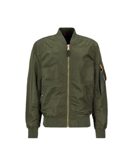 Alpha Industries Ma-1 Vf Light Bomber Jacket in Green for Men | Lyst UK