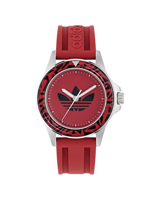 adidas Originals Expression One Watch Aofh24513 Silicone in Red | Lyst UK