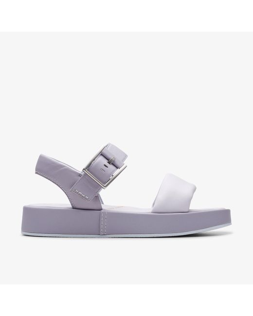 Clarks Alda Strap Lilac Combi Sandals in White | Lyst UK