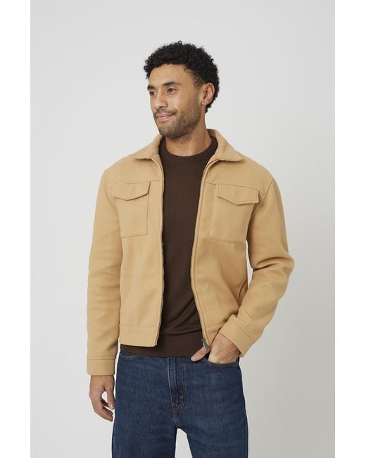 Brave Soul Faux Wool Western Style Jacket in Blue for Men | Lyst UK