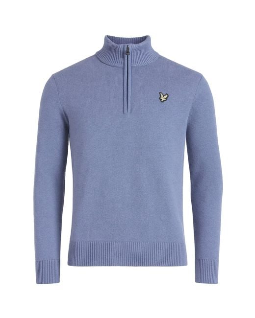 Lyle & Scott Lambswool Sweater in Blue for Men | Lyst UK