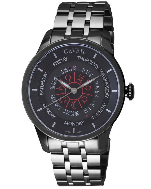 Gevril Columbus Circle Dial Stainless Steel Watch in Grey for Men | Lyst UK