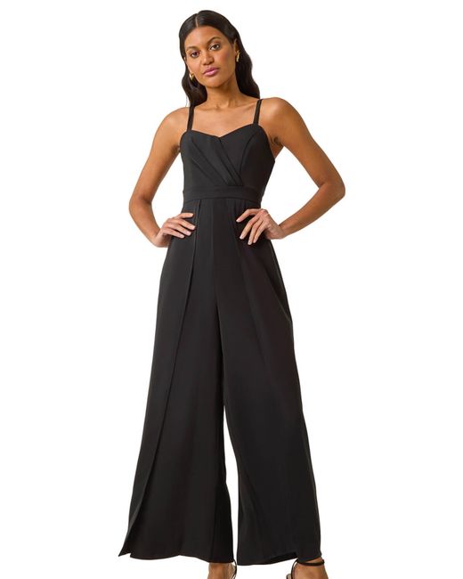 Roman Pleat Jumpsuit in Black | Lyst UK