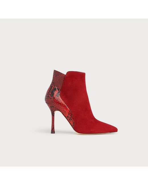 LK Bennett Aliyah Ankle Boots, Dark in Red | Lyst UK