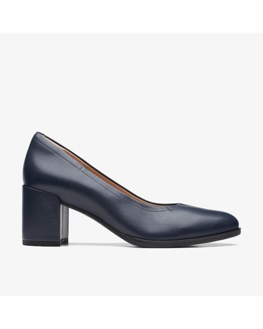 Clarks Freva55 Court Leather Shoes in Blue | Lyst UK