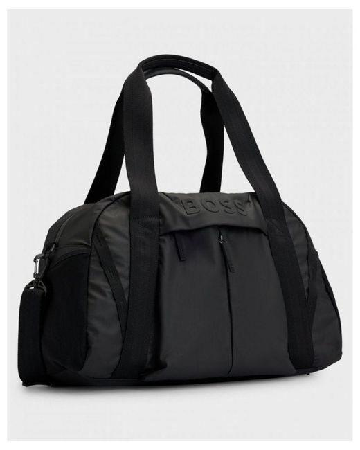 BOSS Boss Stormy Faux Leather Holdall With Logo Details in Black for ...