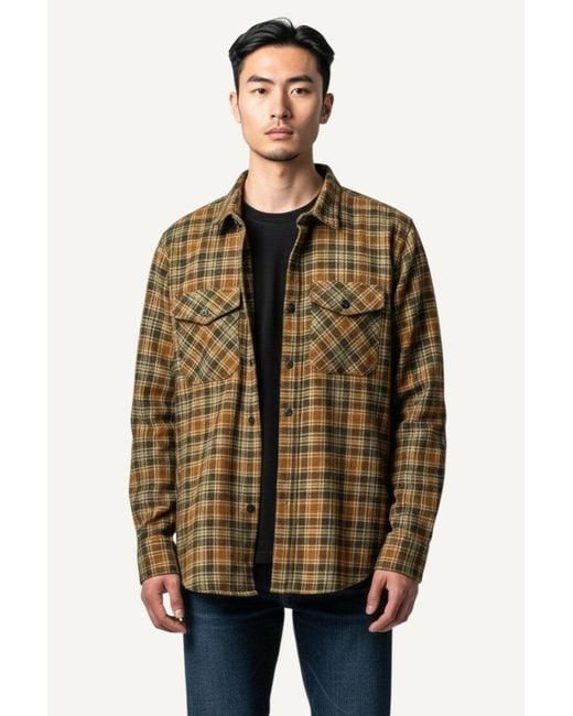 Zara Check Flannel Shirt With Patch Pockets in Brown for Men | Lyst UK