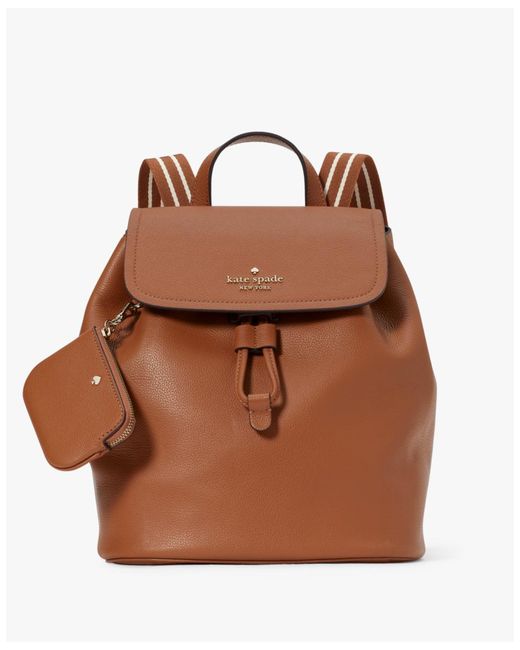Kate Spade Rosie Medium Flap Backpack in Brown | Lyst UK